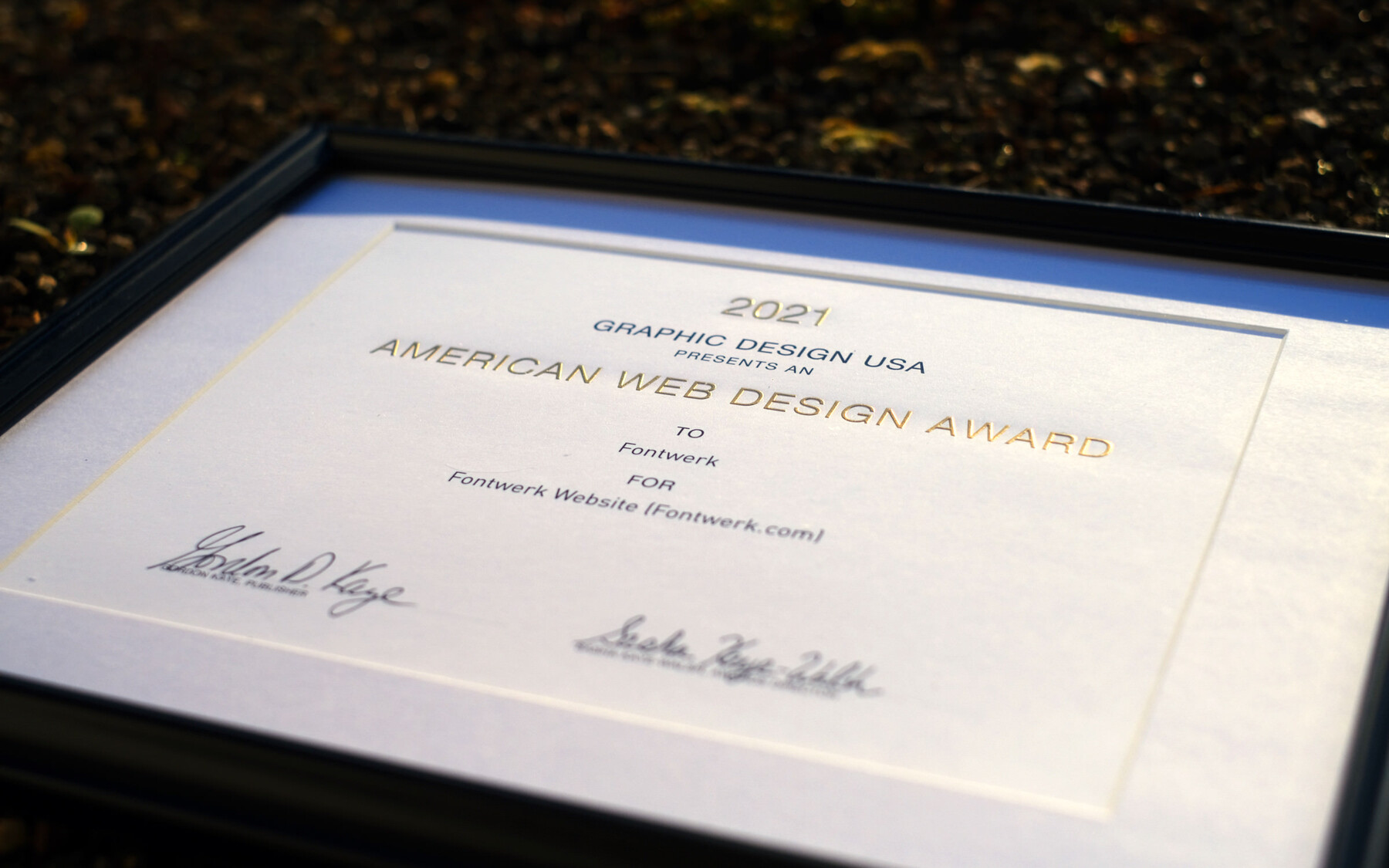 Fontwerk.com wins American Web Design Award - Fontwerk