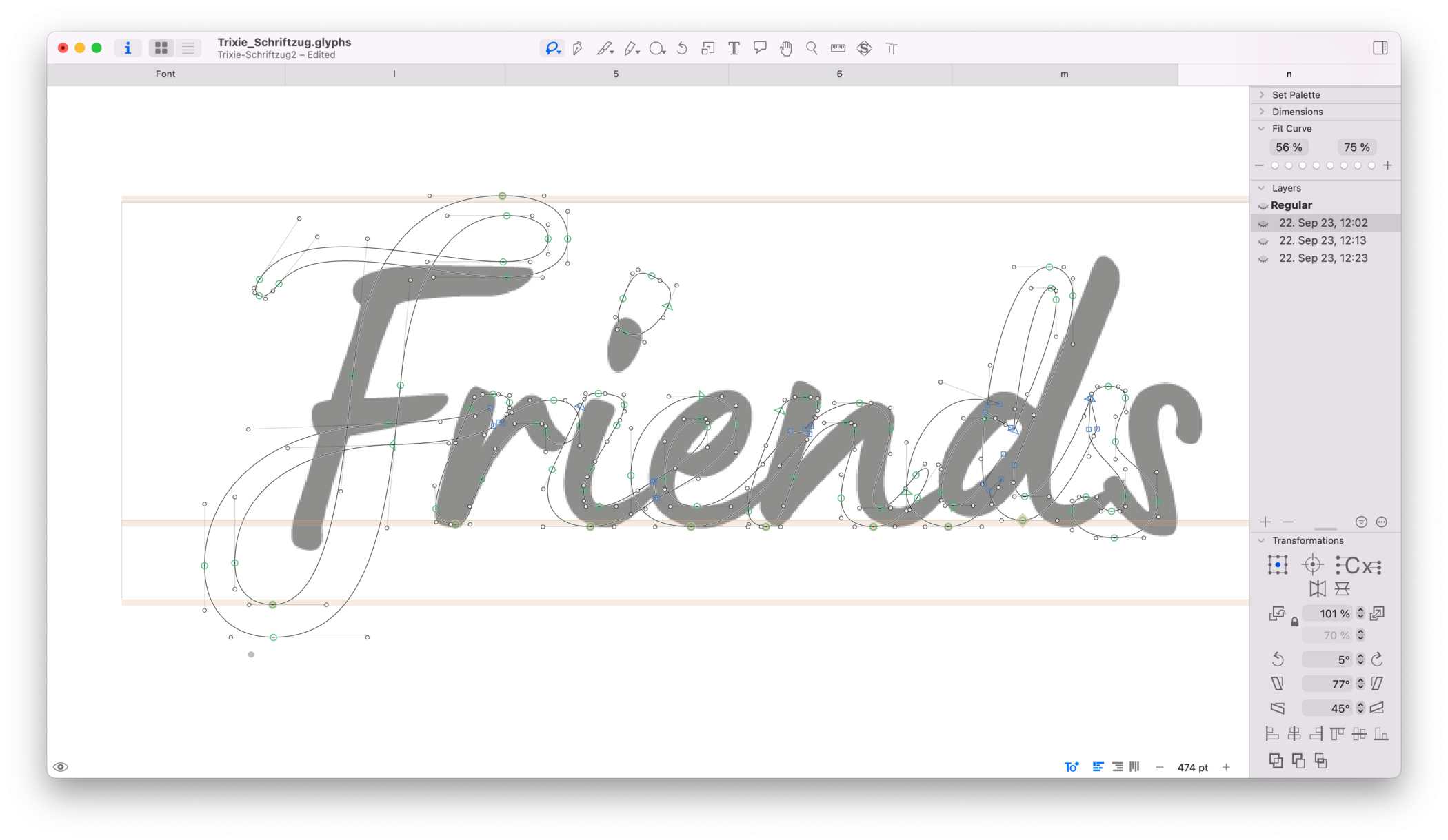 Custom lettering for Trixie - Fontwerk