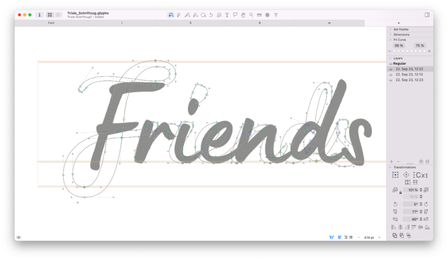 Custom lettering for Trixie - Fontwerk